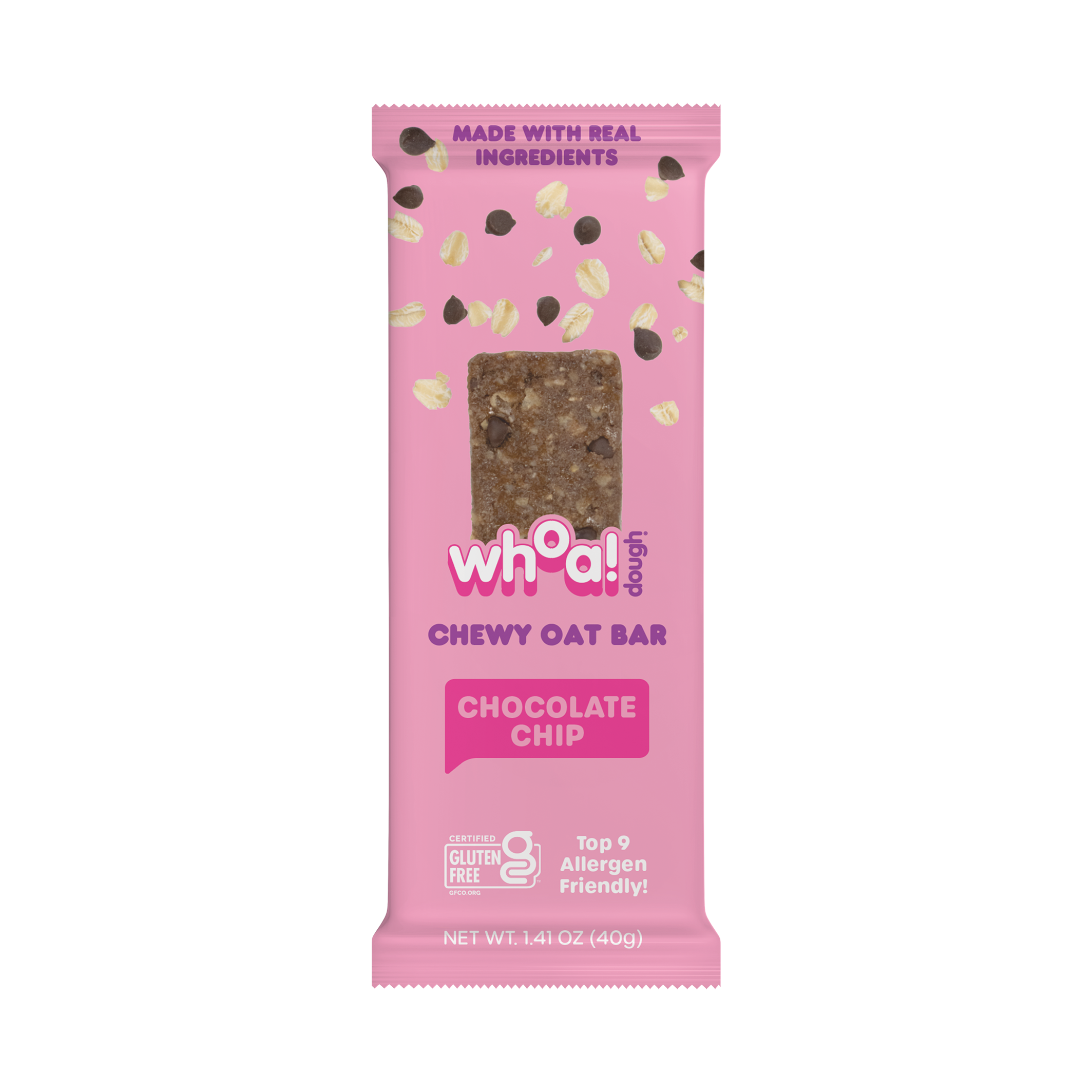 Chocolate Chip Chewy Oat Bars | Whoa Dough